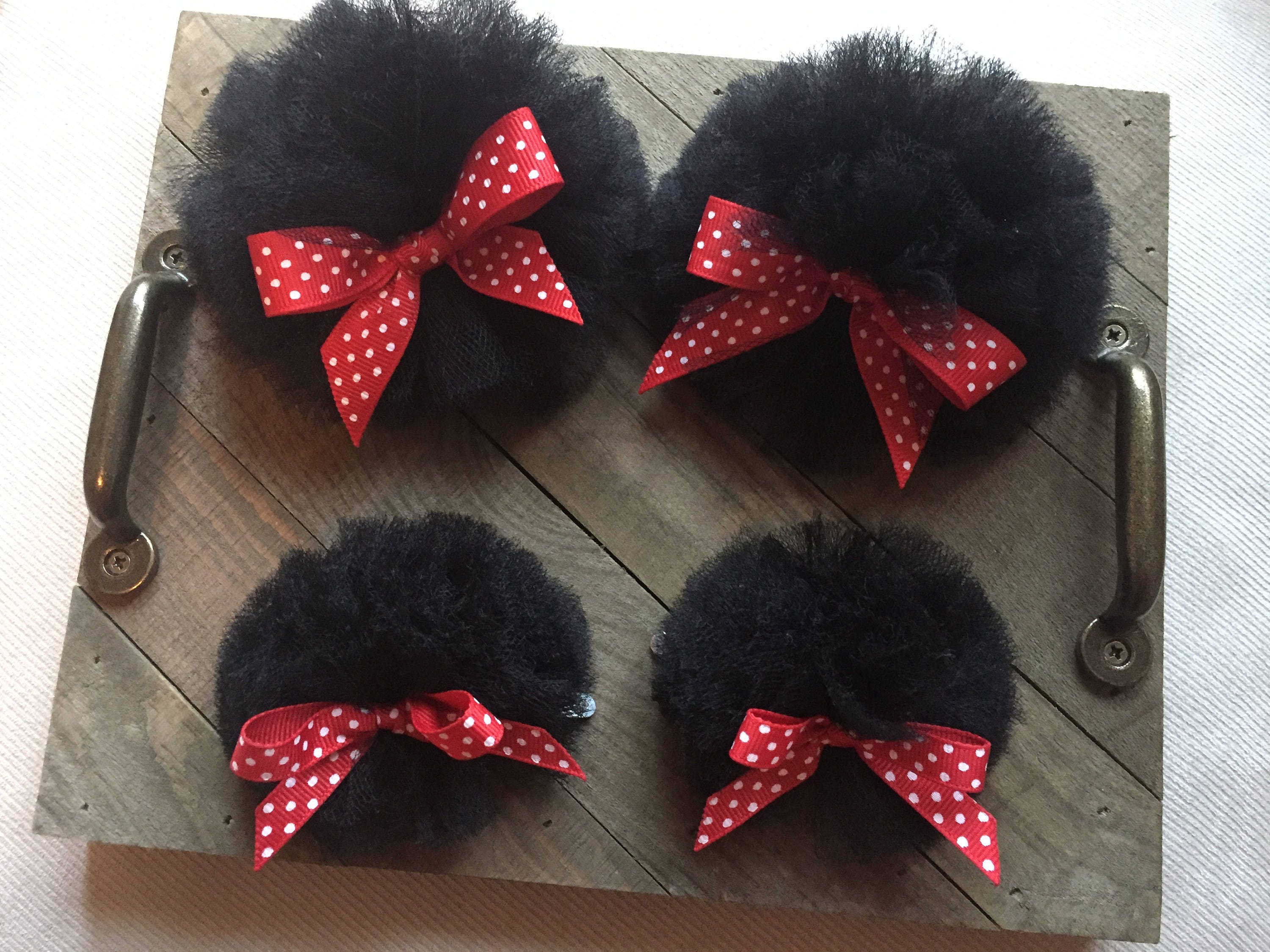 Adult Minnie Mouse Inspired Tulle Puff Ears on Barrettes, Disney ...