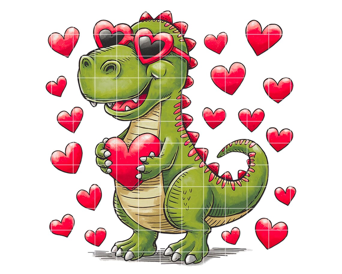 Valentine's Day T-rex Png, Dino Love Png, T-rex Valentine Png ...