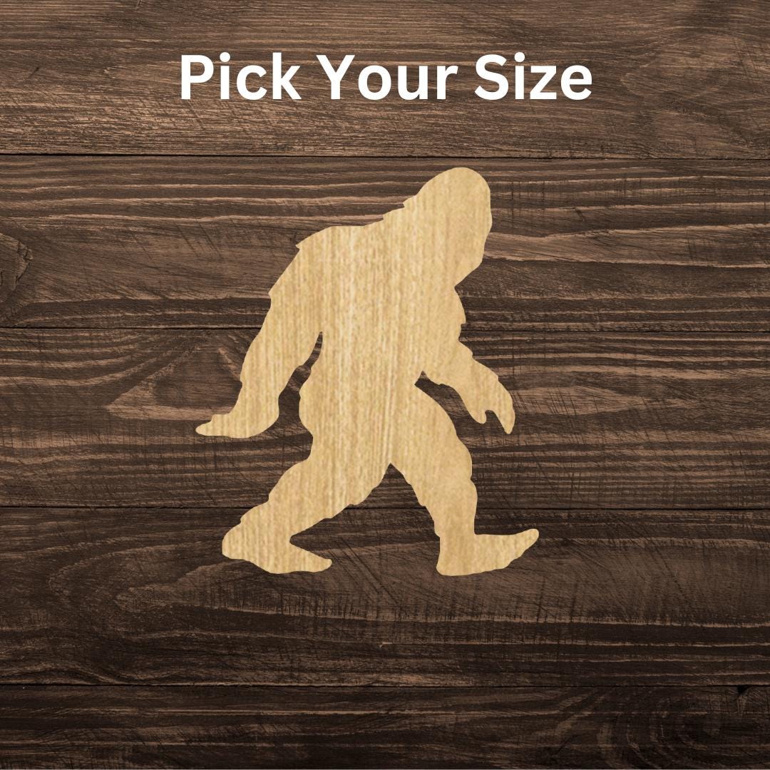 Wooden Bigfoot, Wood Cutout, Wood Shape, Sasquatch Wood Cutout - Etsy