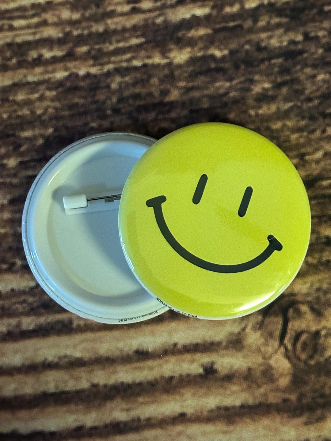 Smiley Button , Happy Face Button , Yellow Happy Face Pin Back - Etsy