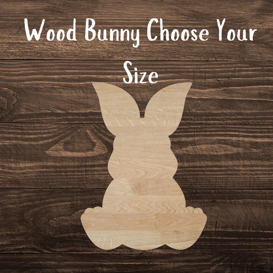 Wood Bunny, Cutout Easter Bunny Happy Easter , Easter Wood Cutouts ...