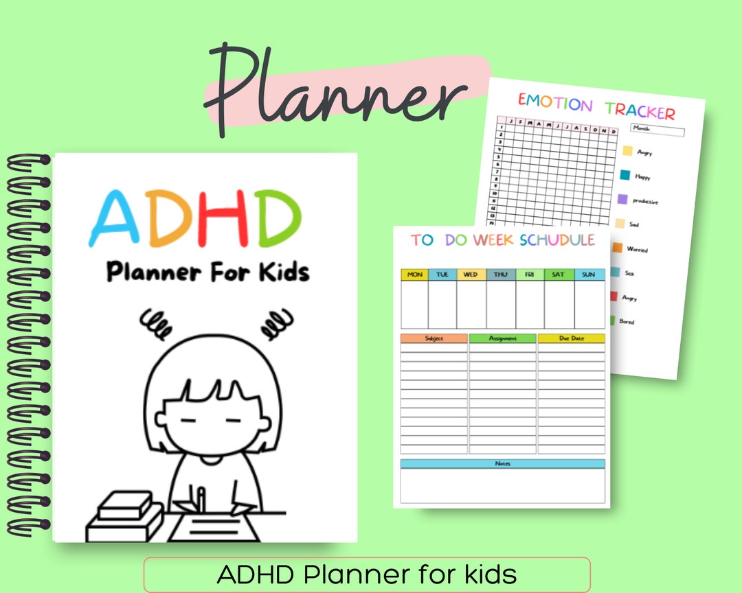 ADHD Planner for Kids: Printable Planner - Etsy