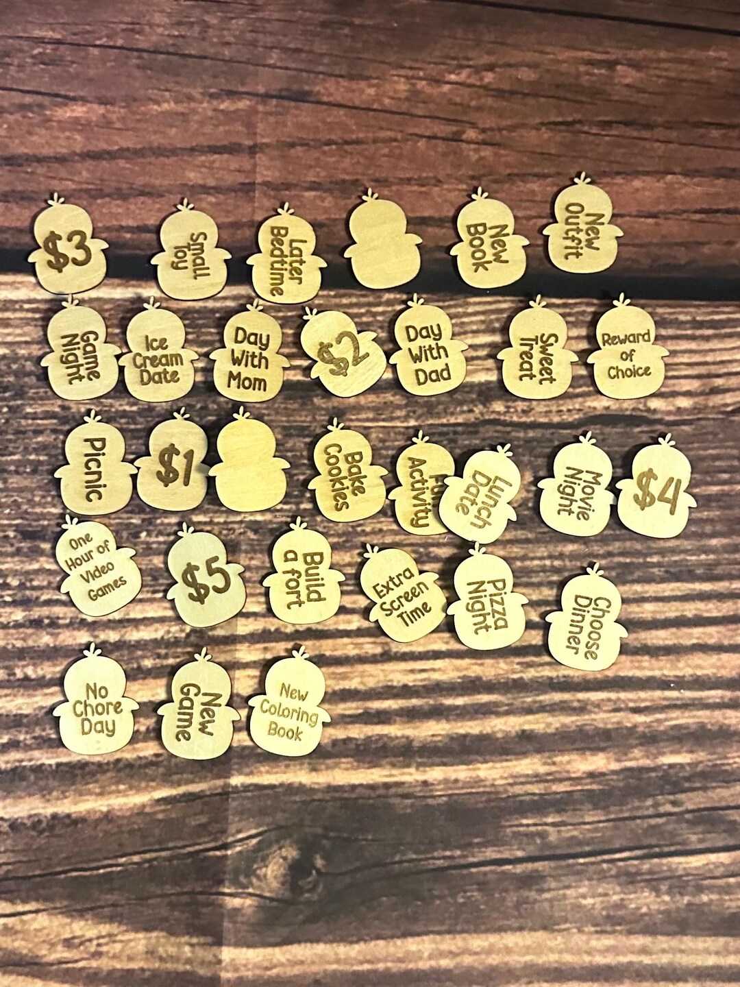 30 Easter Chicks Tokens , Easter Basket Tokens , Easter Baket Stuffer ...