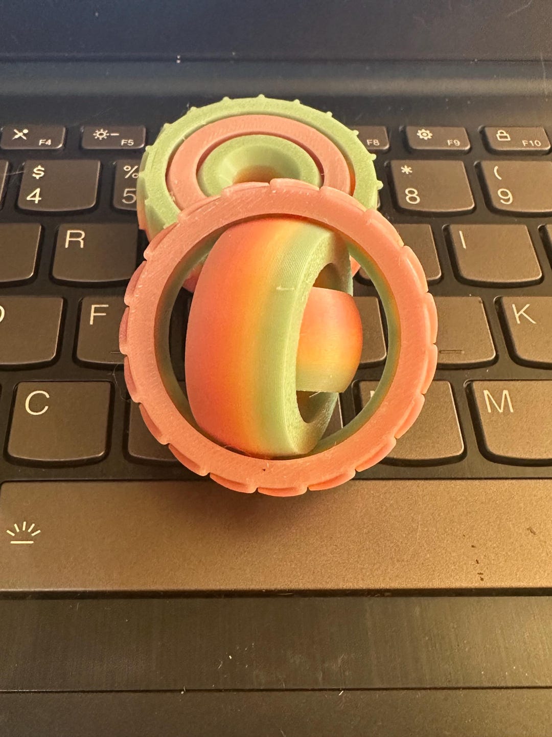 Gyro Fidget Spinner , 3d Printed Textured Fidget Spinner , Round Fidget ...