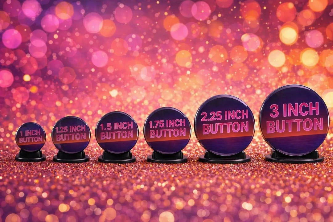 Custom Pinback Buttons | Full Color Photo Pins | 6 Sizes | Party Favors ...