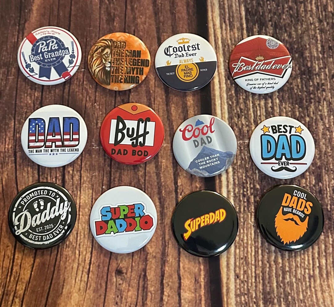 Fathers Day Fridge Magnets , Button Magnets , Gifts for Dad - Etsy
