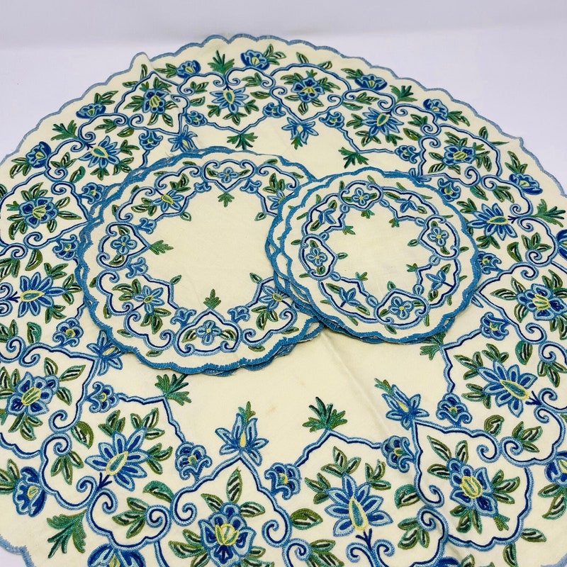 Blue Doilies - Etsy