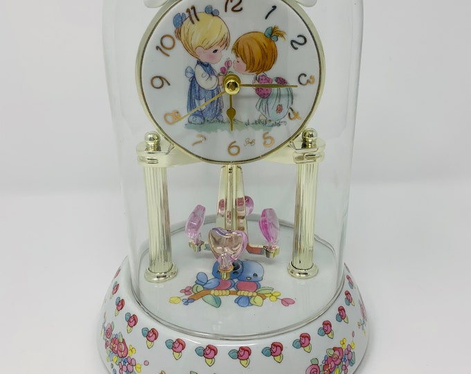 Precious Moments Clock "love One Another" Glass Dome Clock! Collectible ...