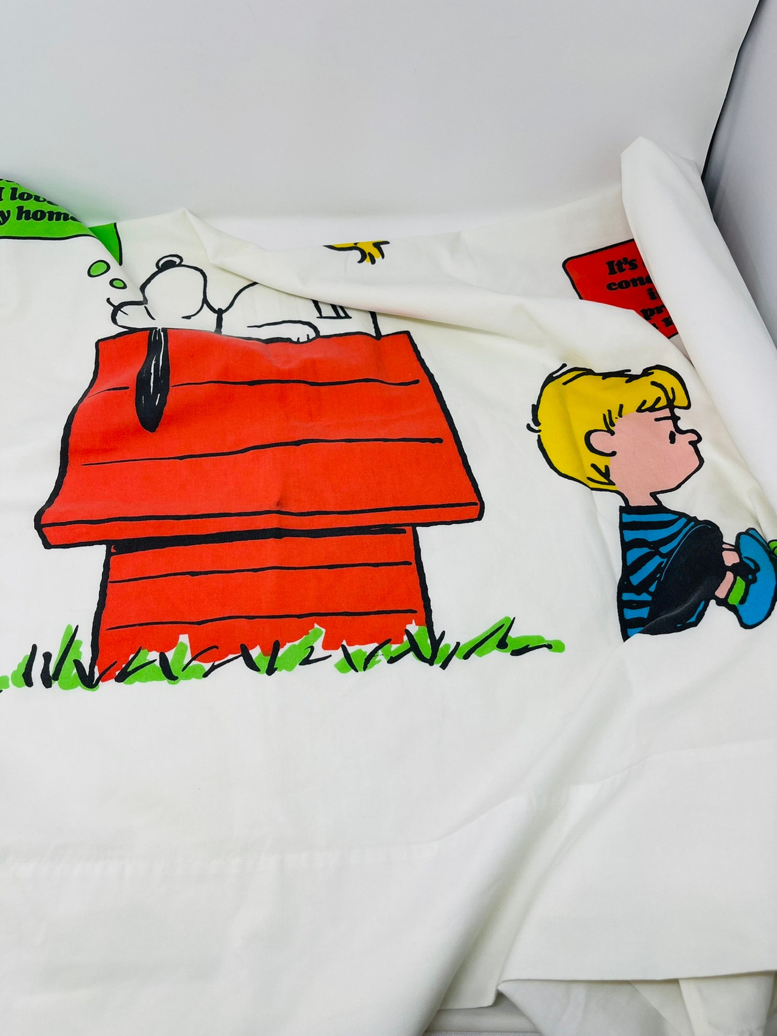 Peanuts Twin Sheet - Vintage Peanuts Flat Sheet, RARE Peanuts Charlie ...