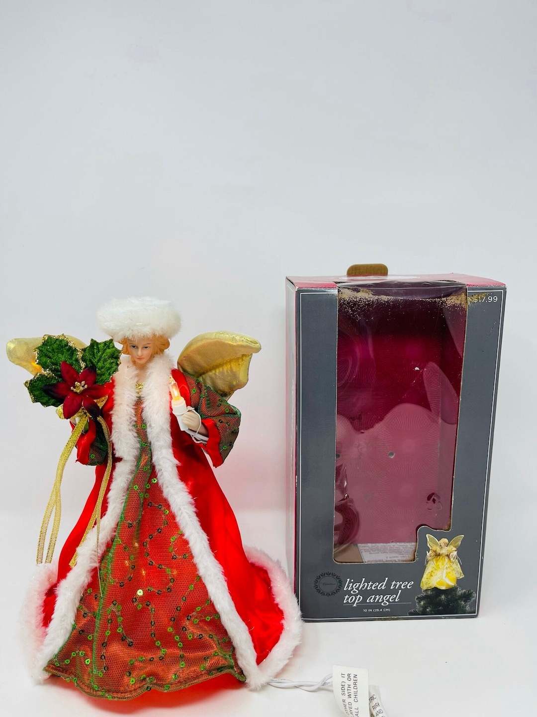 Lighted Angel Tree Topper - Victorian Angel Tree Topper - Porcelain ...