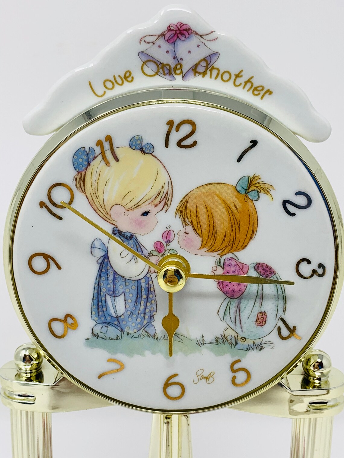 Precious Moments Clock Love One Another Glass | Etsy