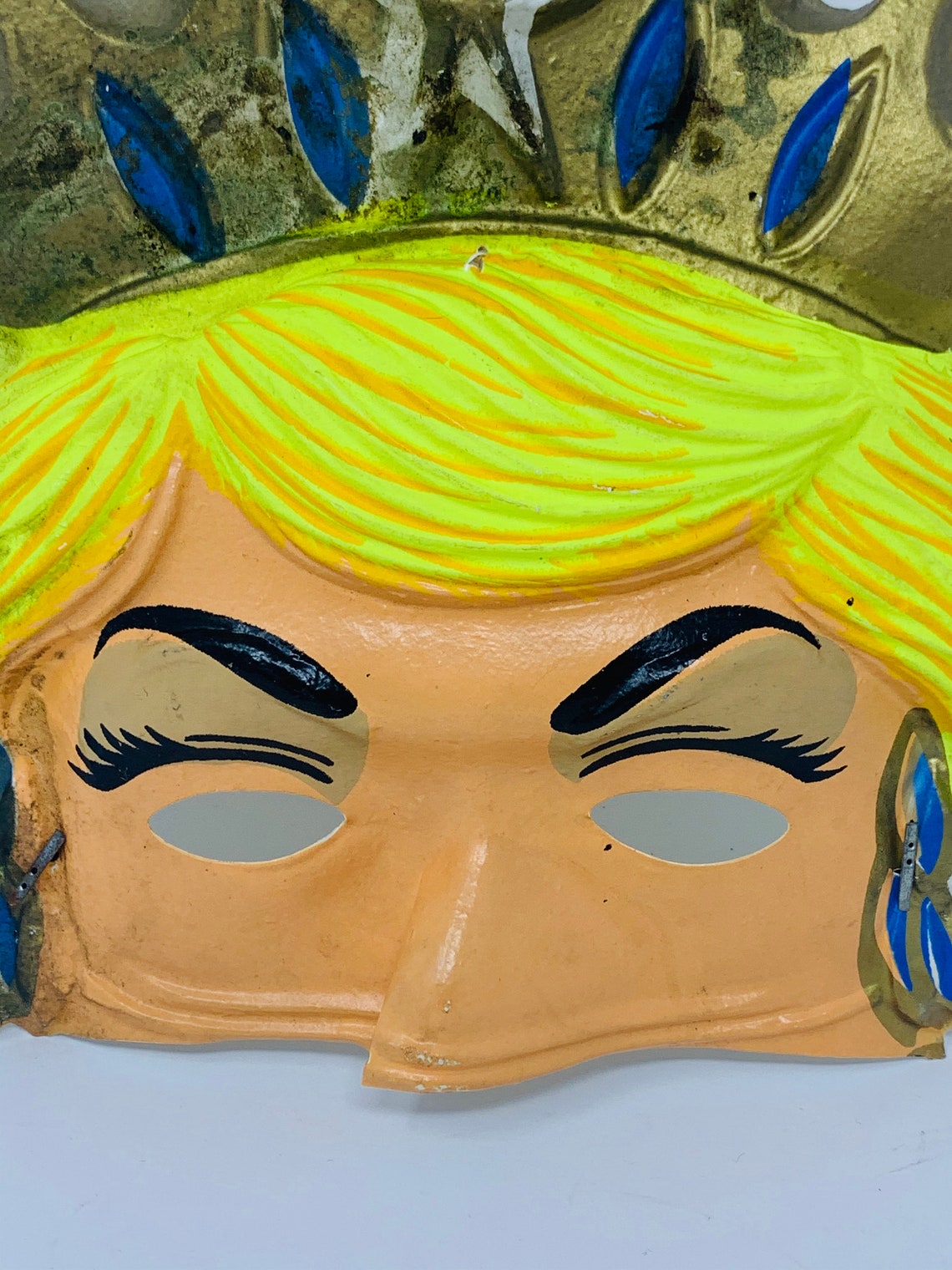 Queen Princess Mask VINTAGE Halloween Mask Molded Plastic - Etsy