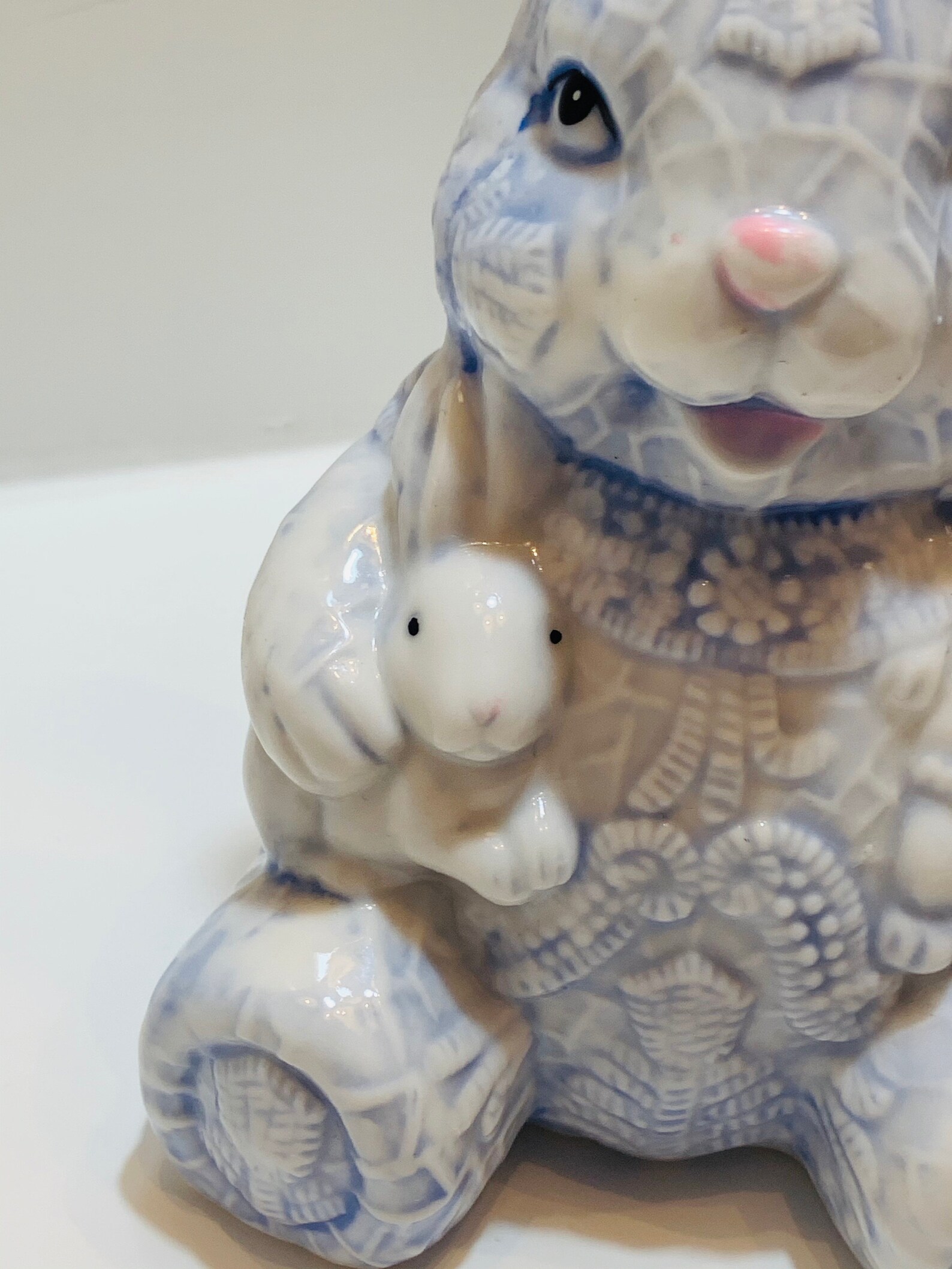 Ceramic Bunny Bank Shabby Chic Bunny Vintage Bunny - Etsy