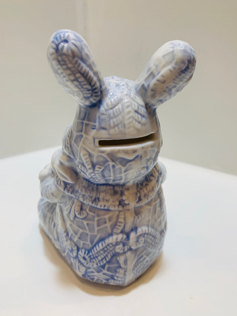 Ceramic Bunny Bank Shabby Chic Bunny Vintage Bunny - Etsy