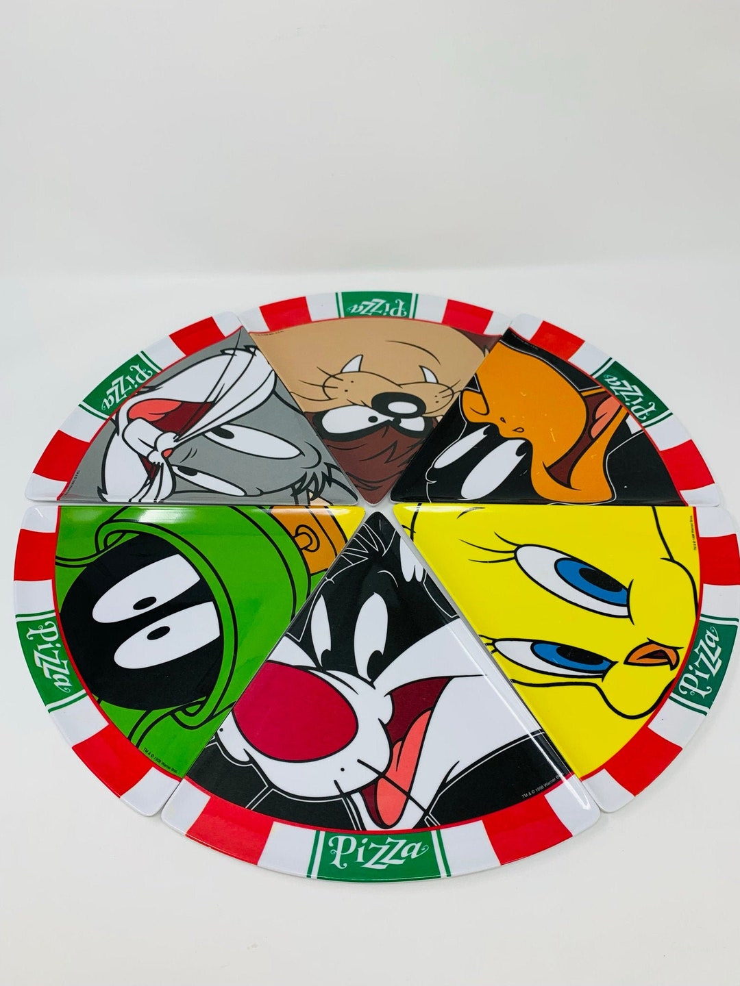 Looney Tunes Pizza Plates - Vintage Warner Bros. Pizza Plates - Plastic ...