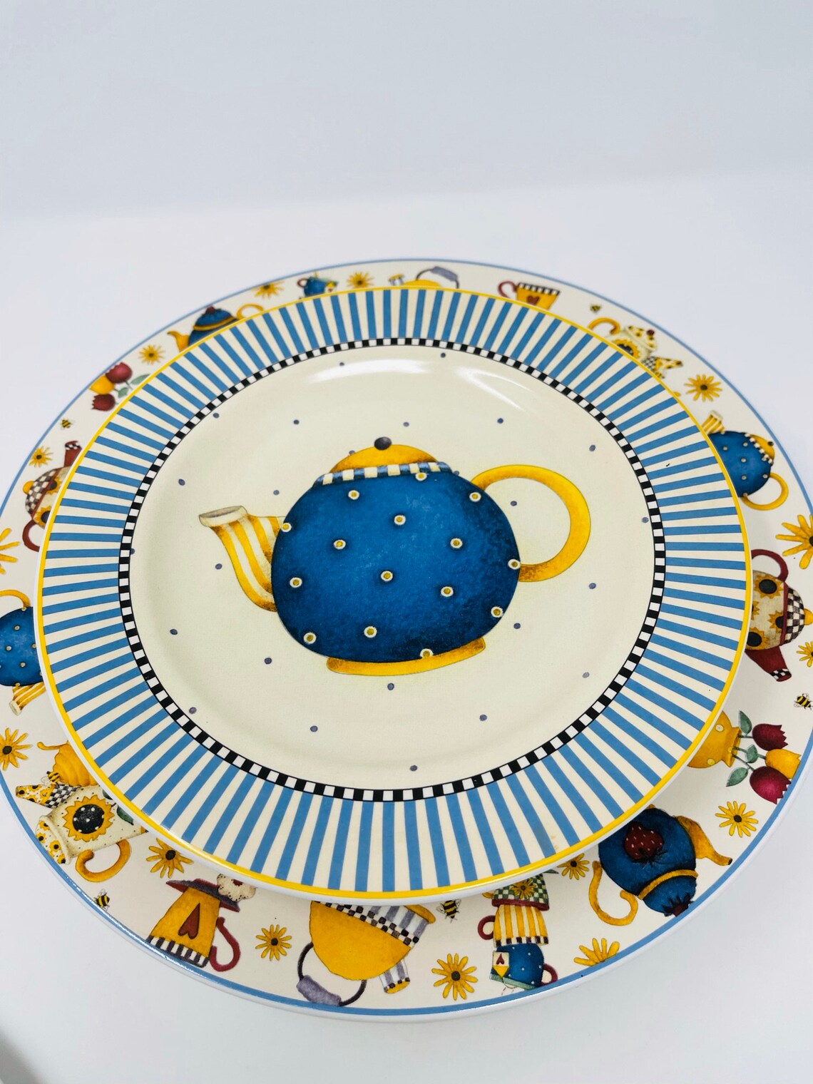 Debbie Mumm Teapot Dishes Teapot Mugs Teapot Dinner Plate - Etsy