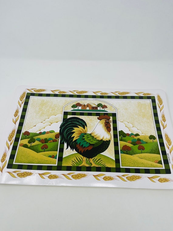 Vinyl Rooster Placemats LARGE Rectangular Placemats Thick - Etsy