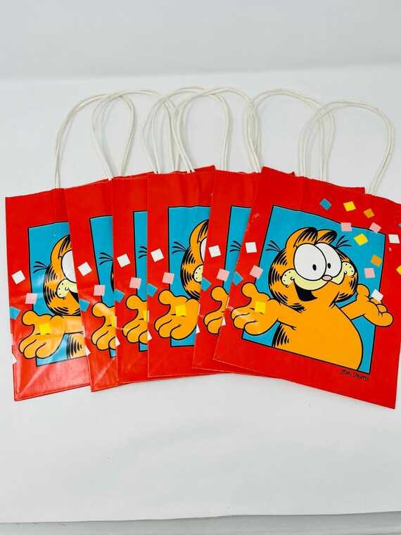 Vintage Birthday Decoration Garfield Garfield and Odie Treat Bags ...