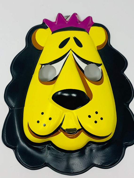 Lion King Animal Mask -VINTAGE Halloween Mask -Molded… - Gem