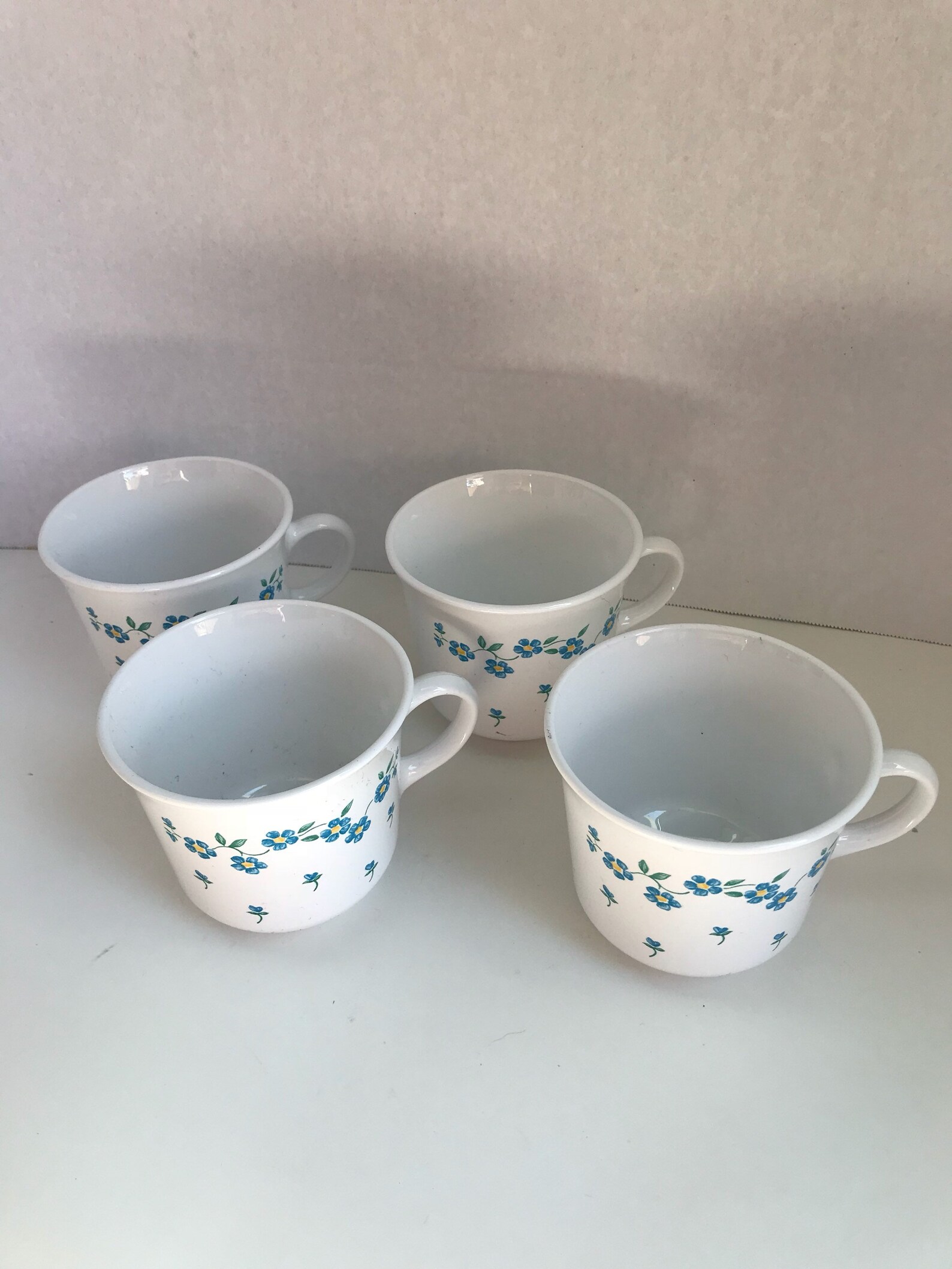 Corelle forget Me Not Corning Mugs... Excellent - Etsy