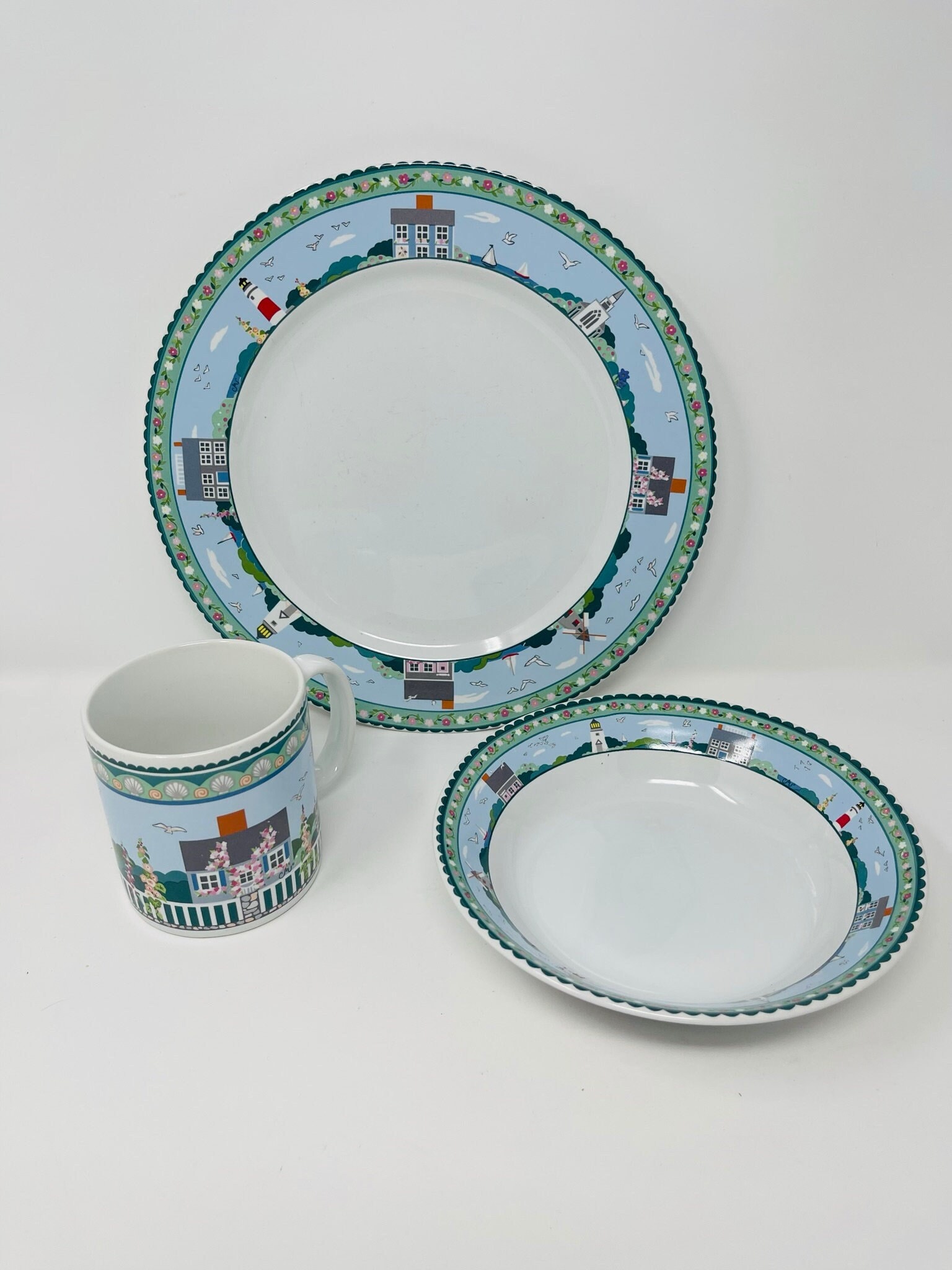 Sakura Nantucket Dishes Sakura Dinner Plates Lighthouse - Etsy