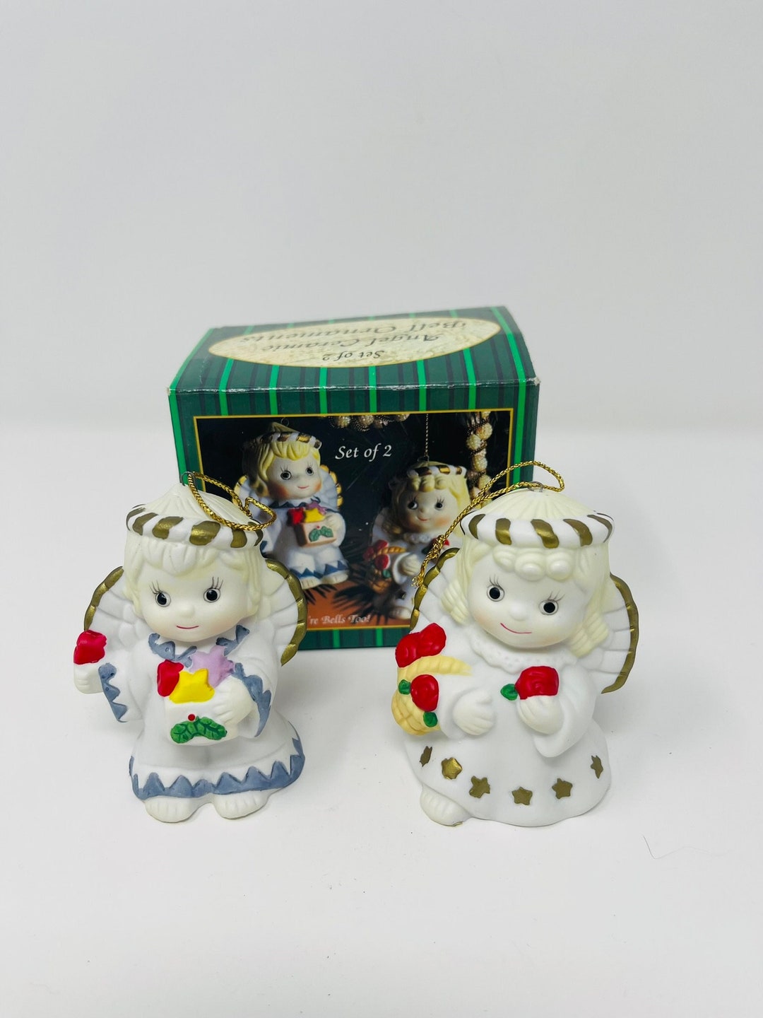 Christmas Angel Bell Figurines - Vintage Angel Figurine - GIFTCO ...