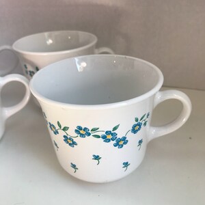 Corelle "forget Me Not" Corning Mugs... Excellent Condition! 4 Mugs ...