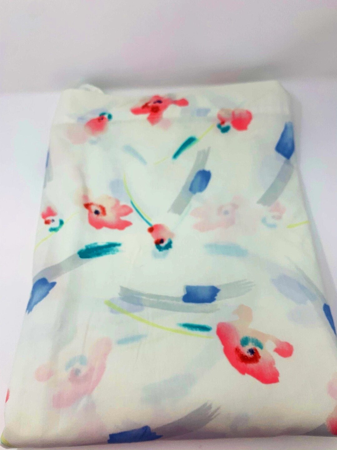 Springmaid Queen Sheet - Vintage Watercolor Floral Flat Sheet - Vintage ...