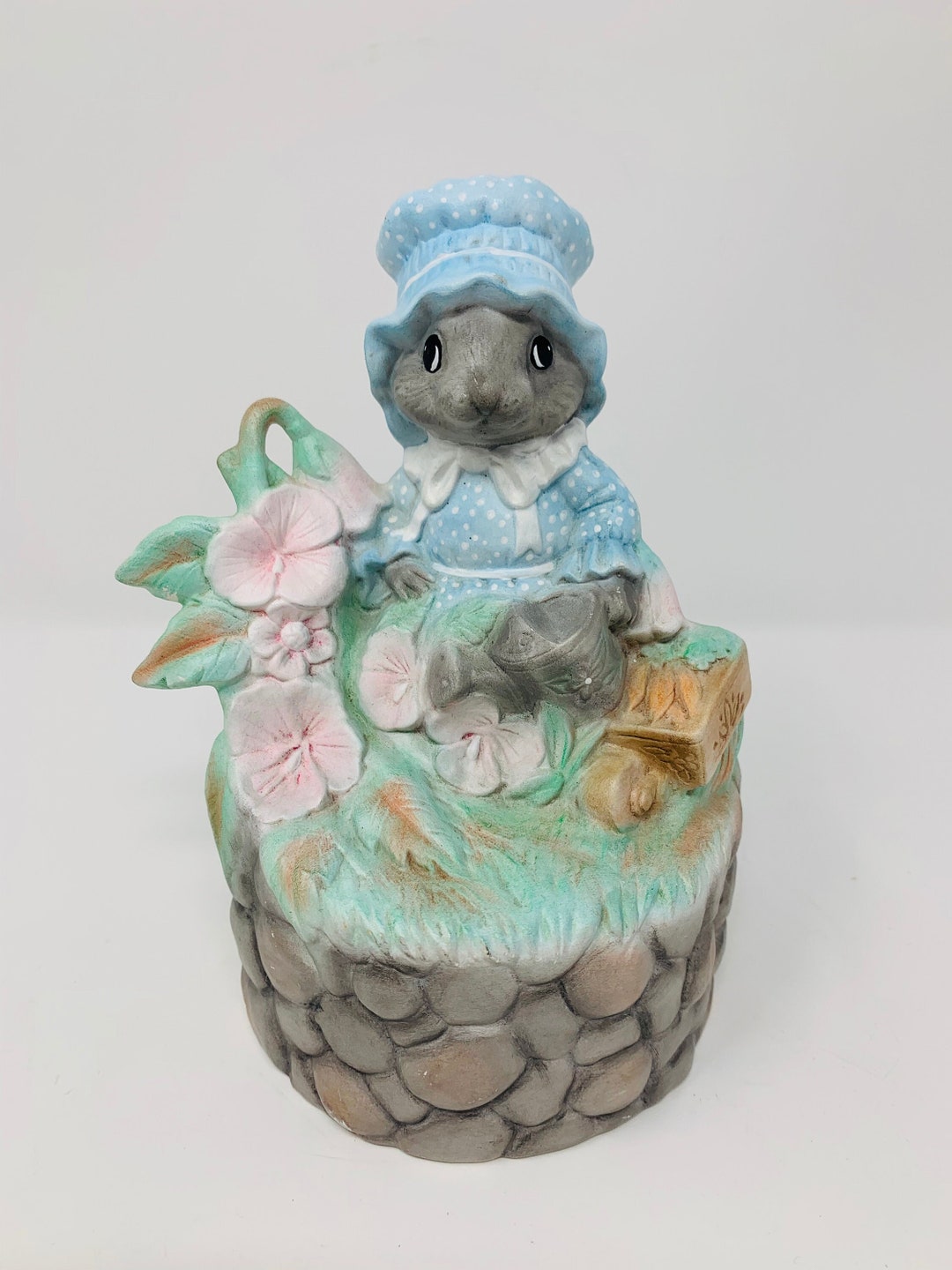 Mouse Music Box - Musical Mouse Figurine - Hand Painted Mouse Figurine ...