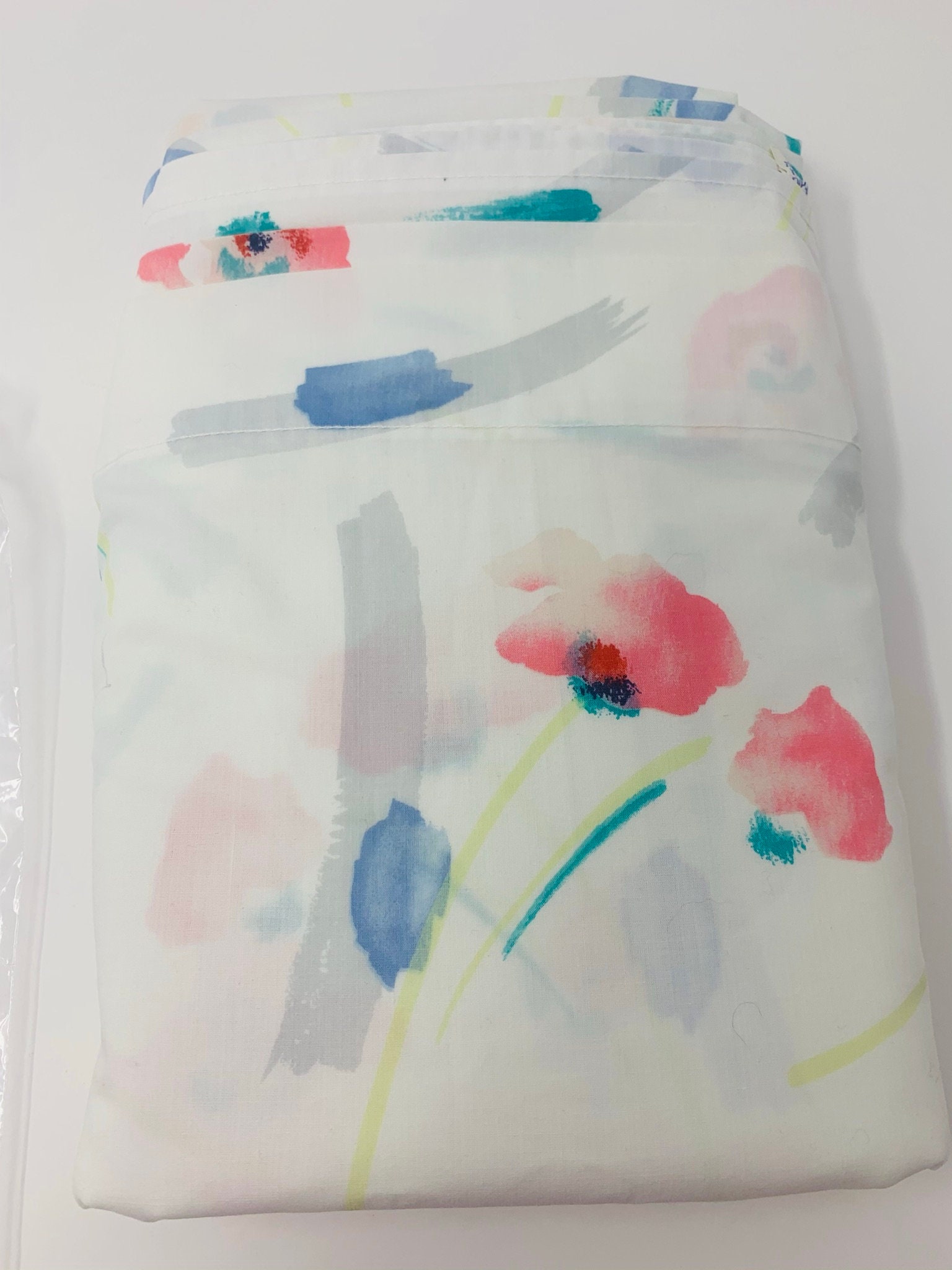 Springmaid Queen Sheet Vintage Watercolor Floral Flat Sheet | Etsy