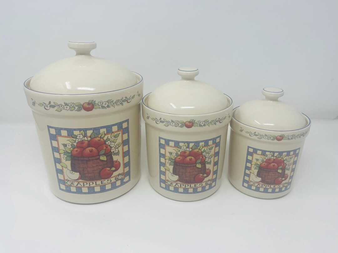 Susan Winget Apple Basket Canisters - Vintage Susan Winget Canister ...