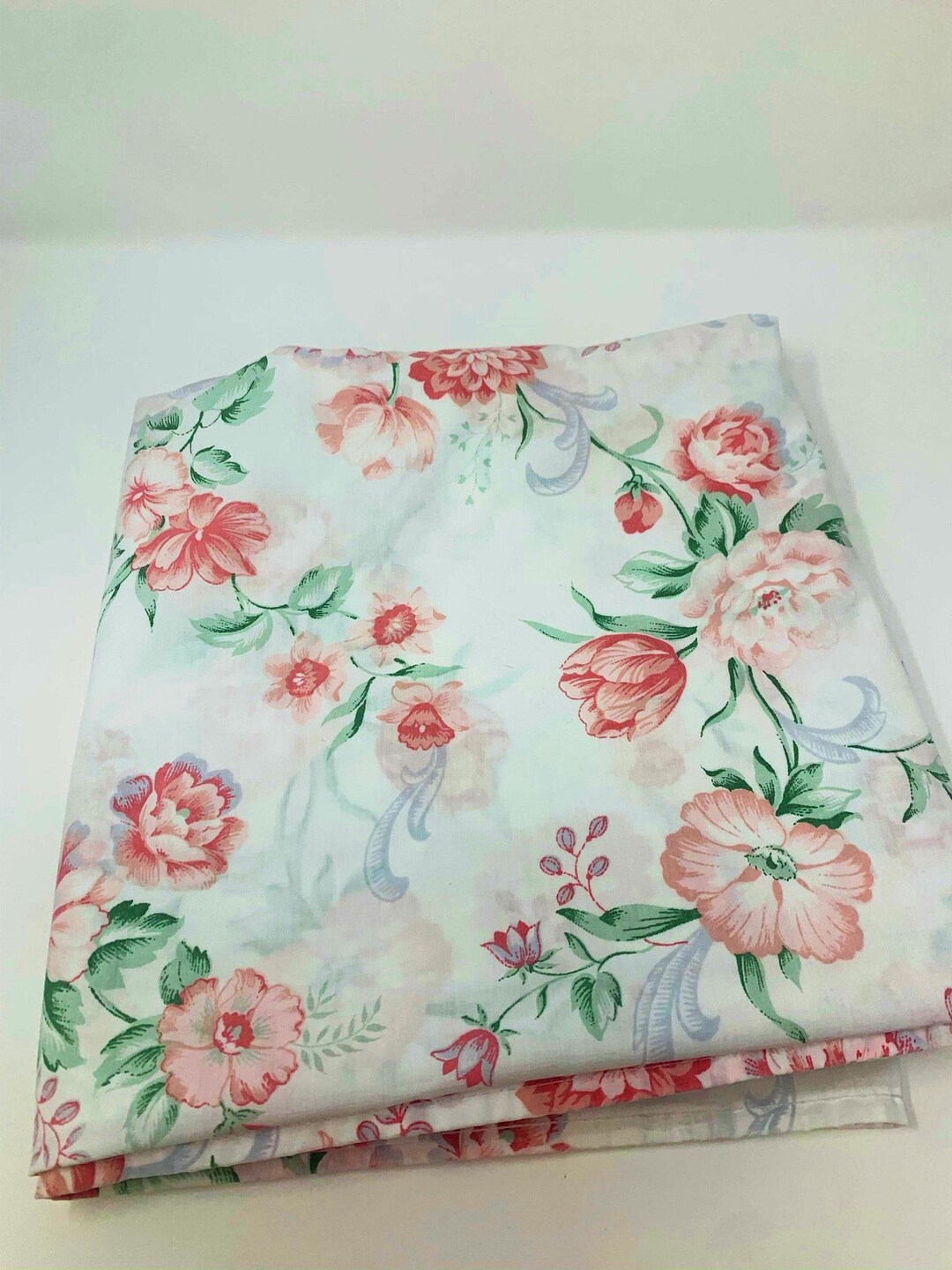 Cannon Full Sheet - Vintage Floral Full Flat Sheet - Cannon Flat Sheet ...