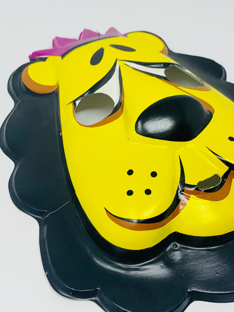 Lion King Animal Mask VINTAGE Halloween Mask molded Plastic - Etsy