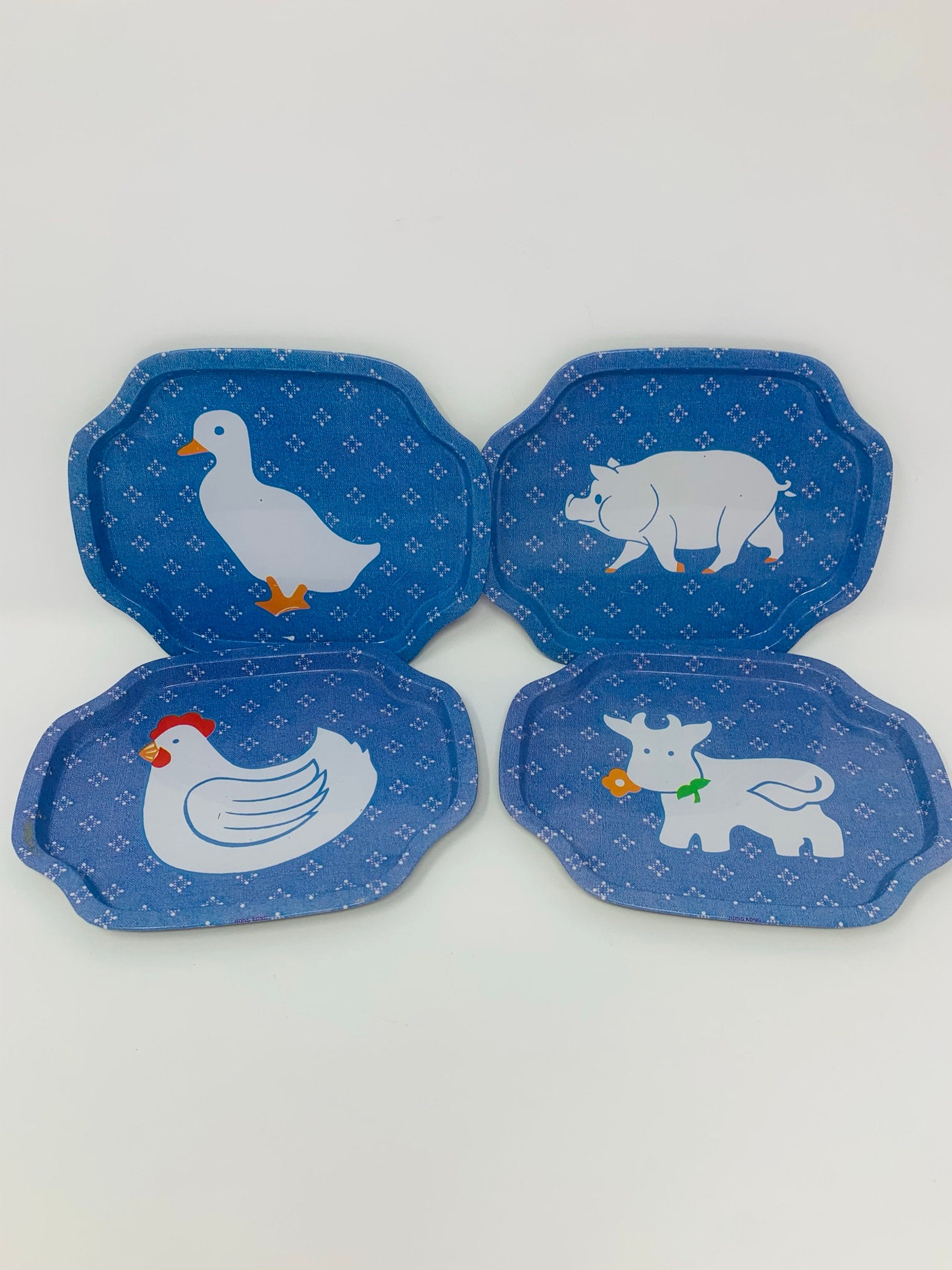 Farm Animal Trays Vintage Metal Snack Trays YOU PICK Small | Etsy