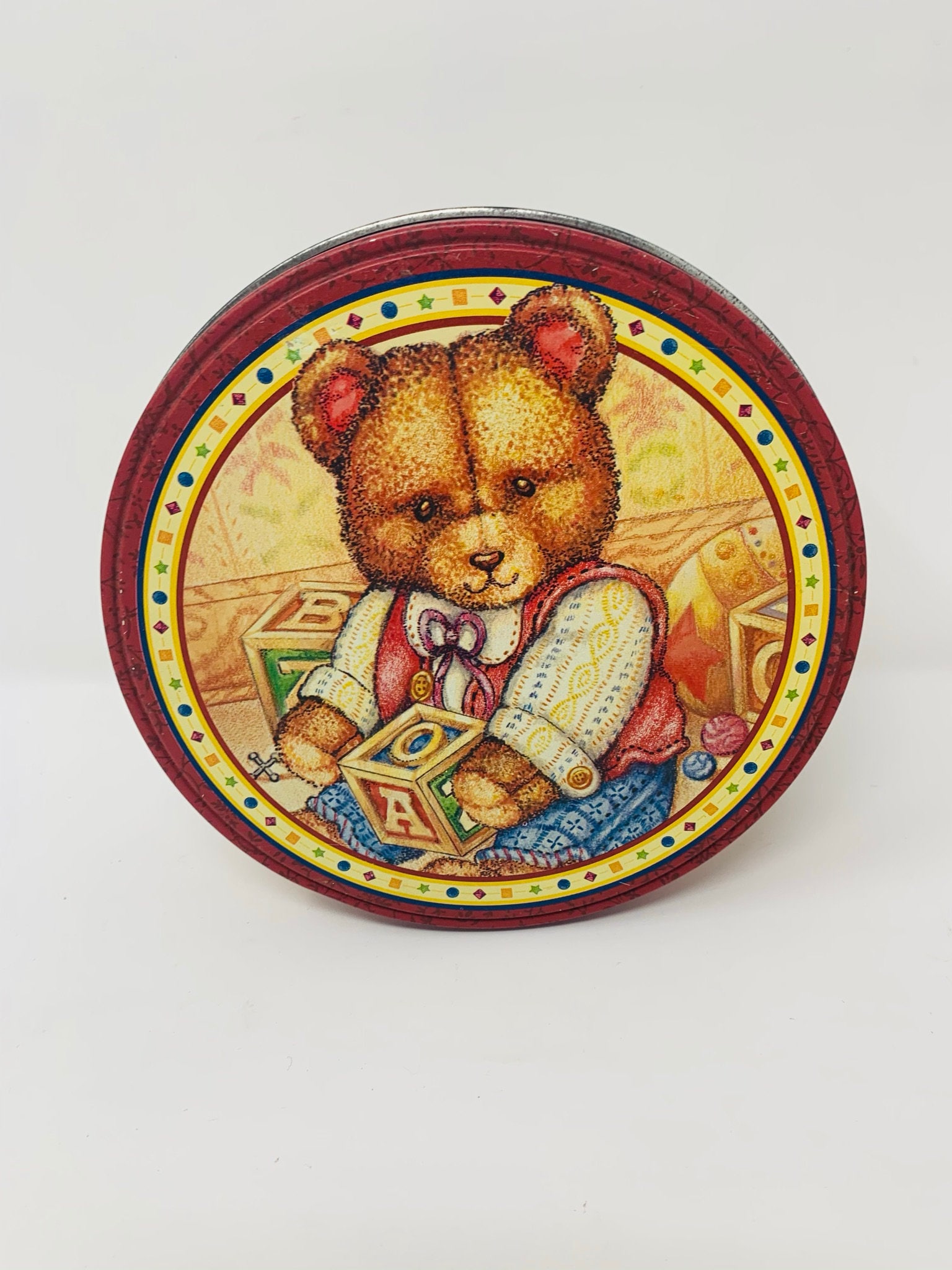 Teddy Bear Tin Teddy Bear Tin Vintage Tin ABC Tin | Etsy