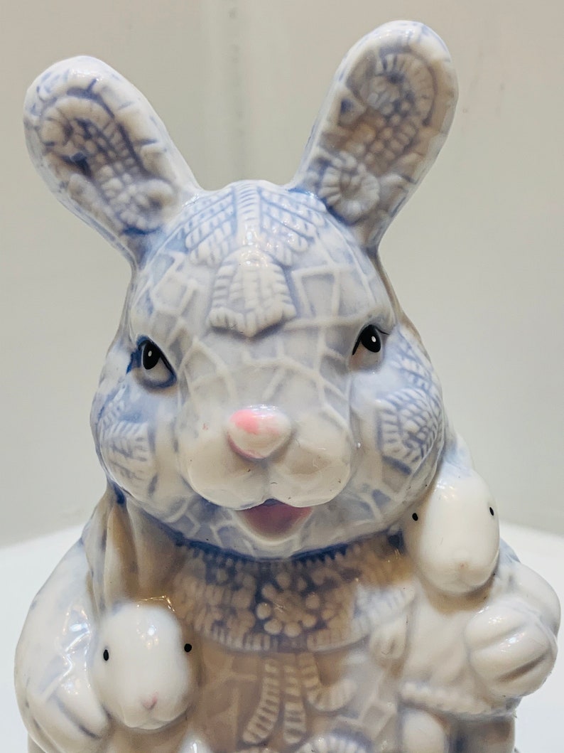 Ceramic Bunny Bank Shabby Chic Bunny Vintage Bunny - Etsy