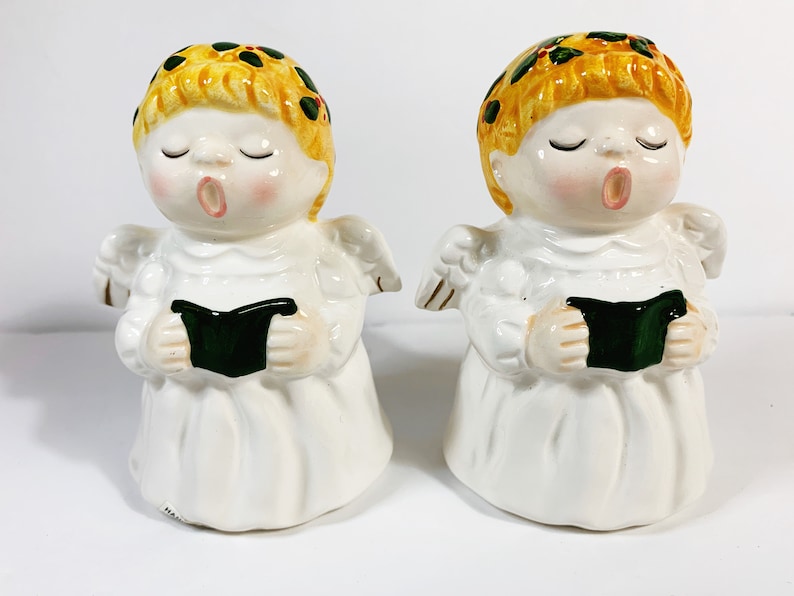 Christmas Angel Salt and Pepper Shakers Cooks Bazaar Holiday - Etsy