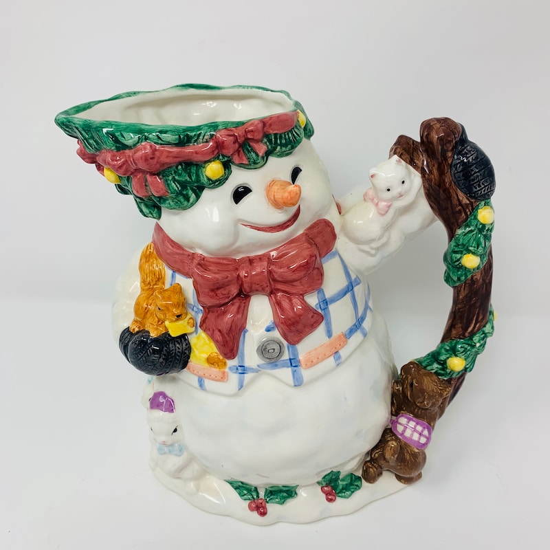 Snowman Pitcher - Etsy