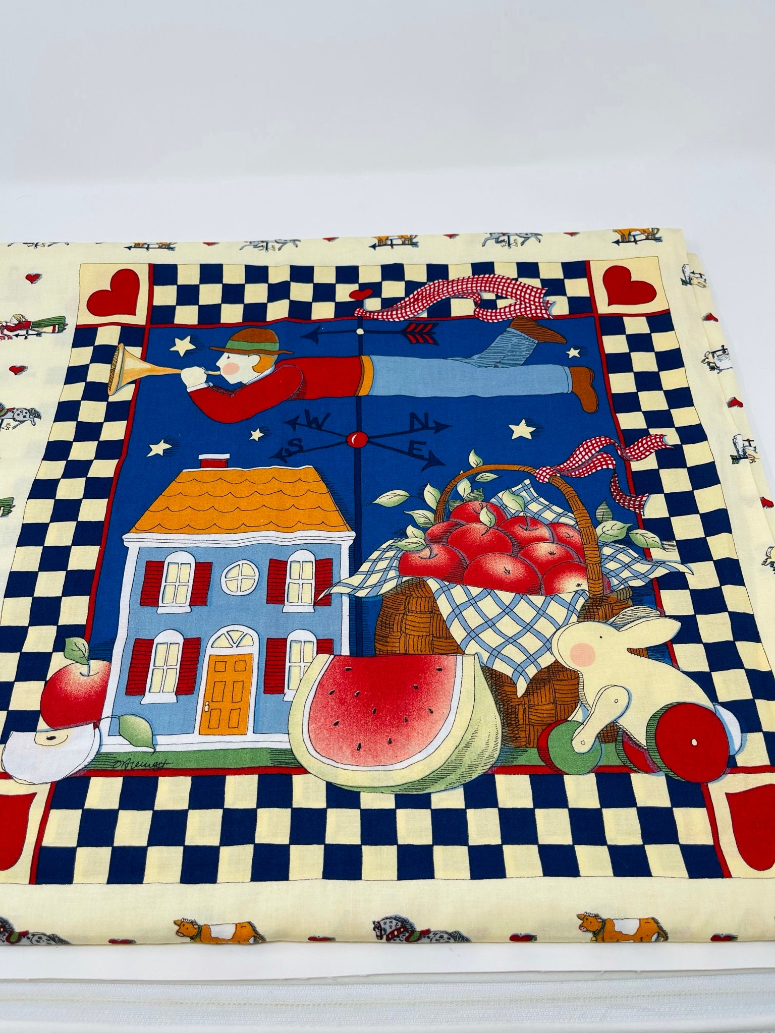 Susan Winget Fabric Panel Susan Winget Folk Art Fabric - Etsy