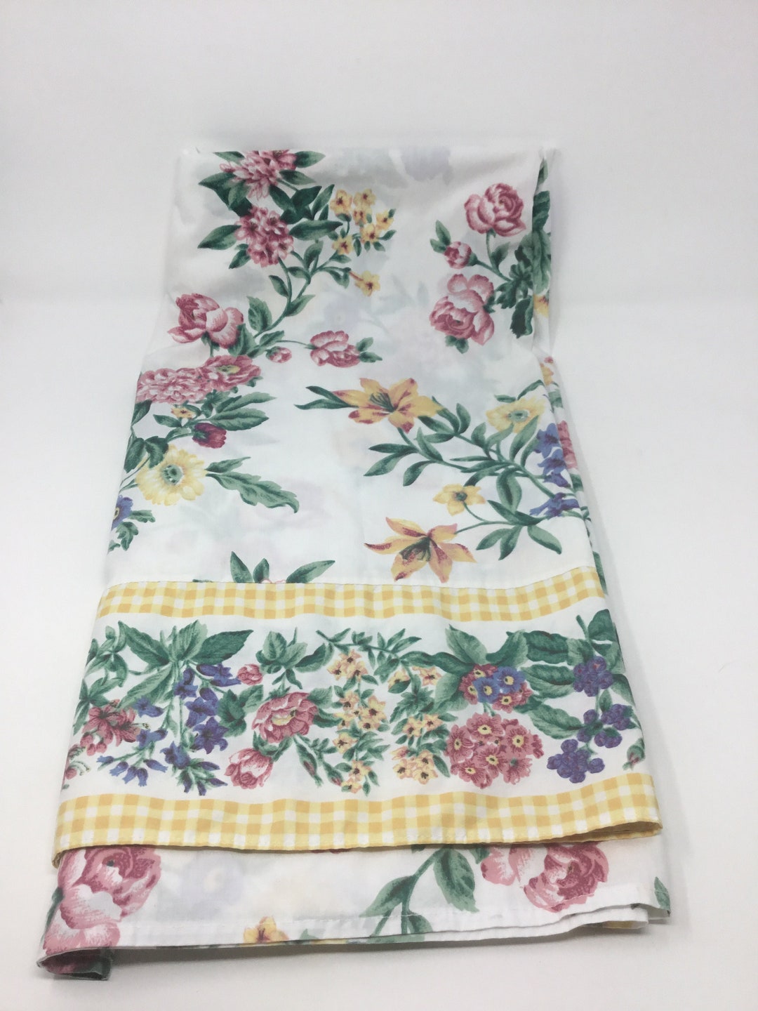 Twin Flat Sheet - Springs Floral Sheet - Vintage Twin Flat Sheet ...