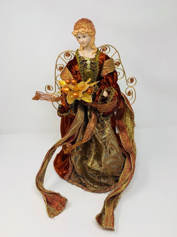 Victorian Angel Tree Topper LARGE Dramatic ANGEL | Etsy