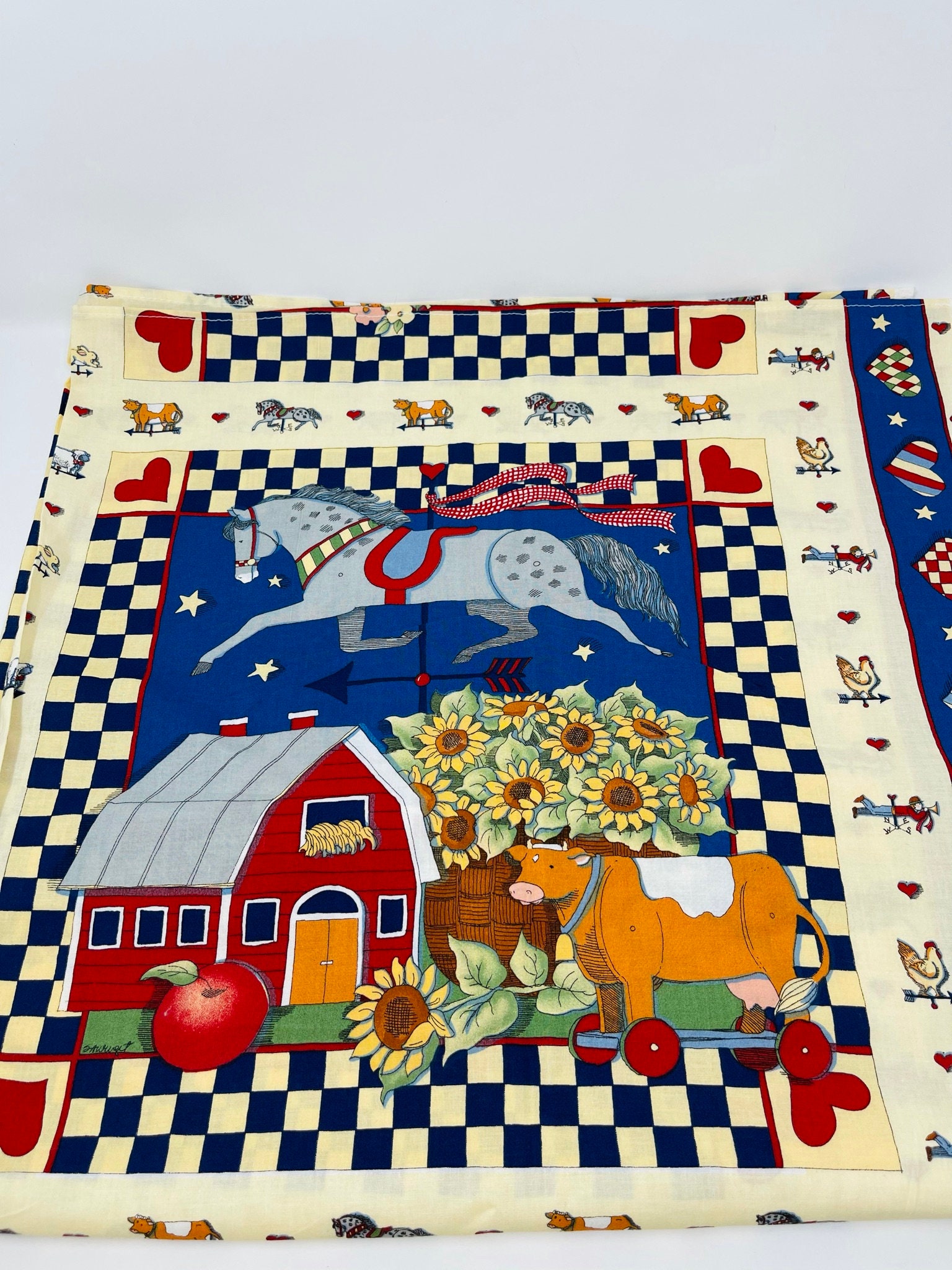 Susan Winget Fabric Panel Susan Winget Folk Art Fabric - Etsy