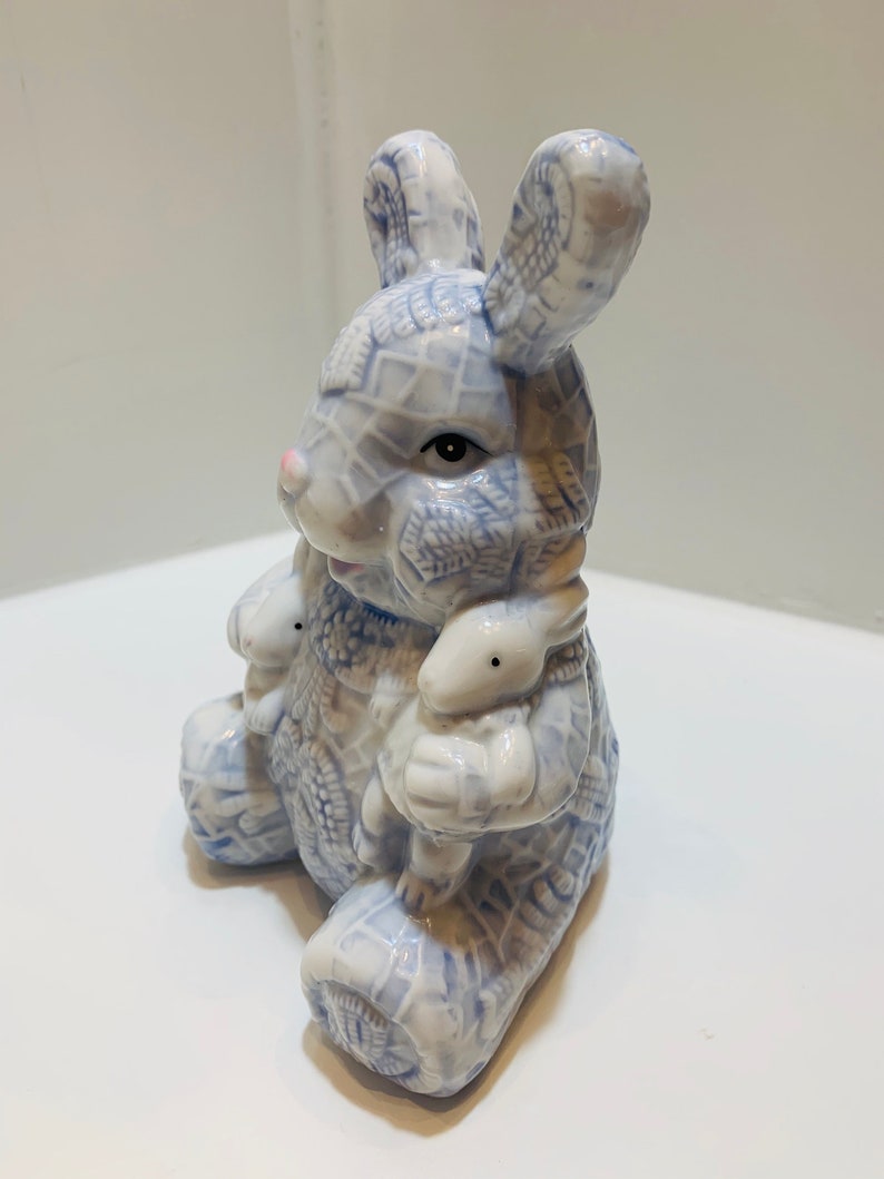 Ceramic Bunny Bank Shabby Chic Bunny Vintage Bunny - Etsy