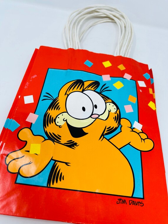 Vintage Birthday Decoration Garfield Garfield and Odie Treat Bags ...