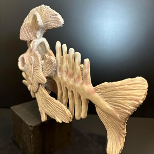 Hand Sculpted Fish, Ceramic Fish, Handmade Pottery, Skeleton, Rose ...
