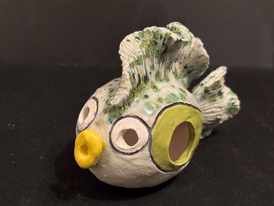 Fish Figurine, Ceramic Shelf Decor - Etsy