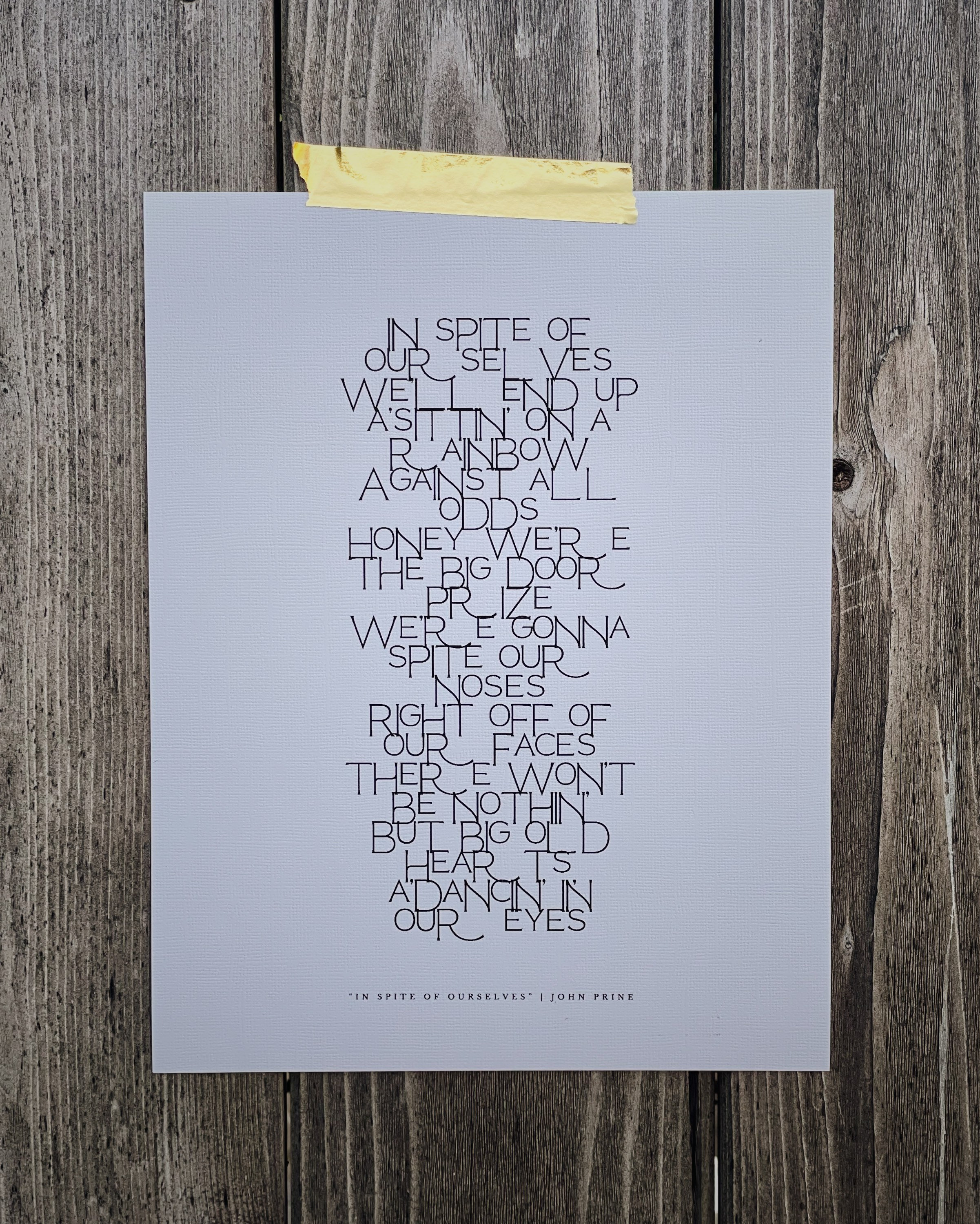 Handwritten Typography Lyrics