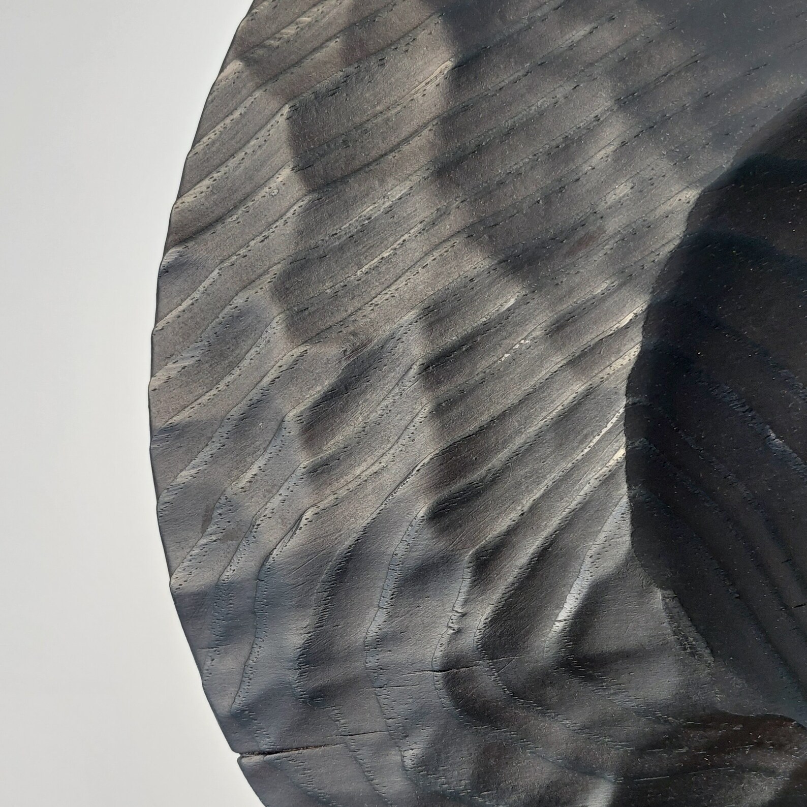 Black Wood Wall Lighting, Sculpture Sconce, Wall Mounted Lamp, Natural ...