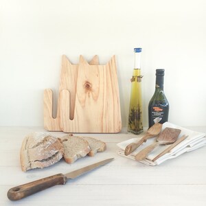 Cat Cheese Board W/ Dishtowel. Wood Kitchen Decor. Gift Ideas for Cat ...