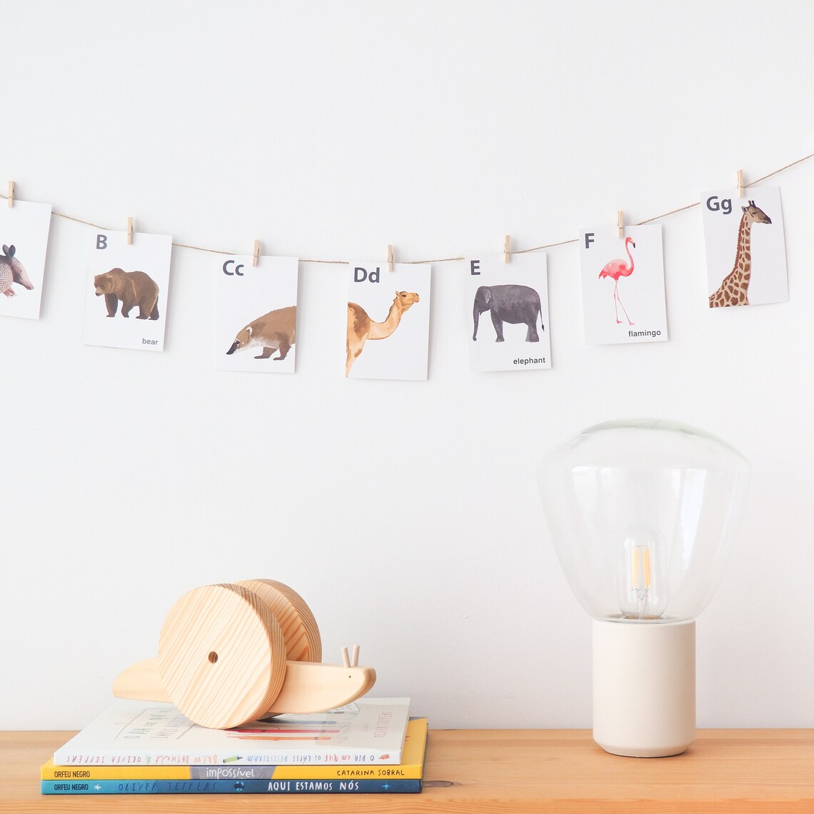 Alphabet Flash Cards | Wall Display | Animal Cards A to Z | Watercolor ...